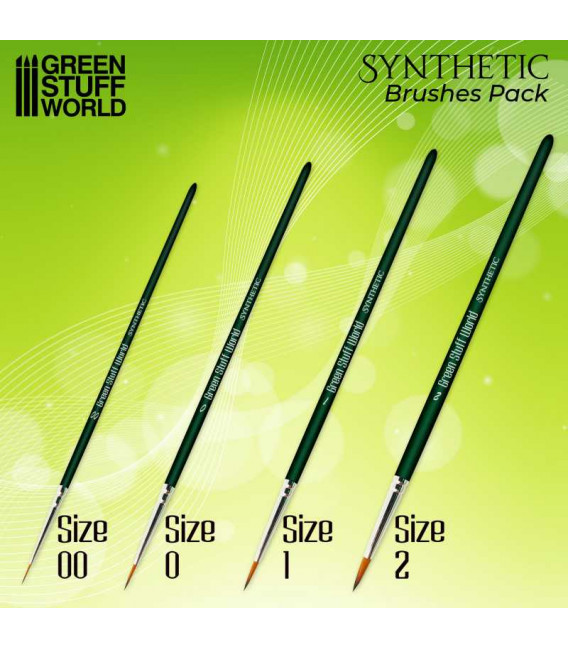 Pennelli sintetici GREEN SERIES per modellazione, pittura e stampa 3D